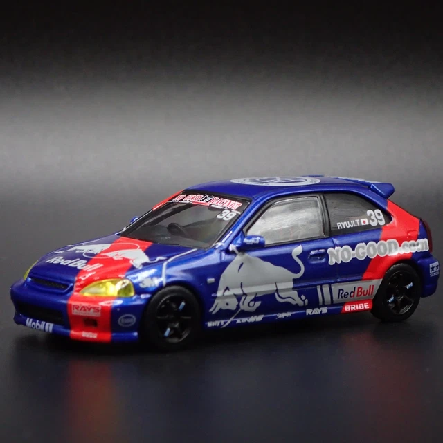 1997-2000 HONDA CIVIC Type R Ek9 Red Bull Racing 1:64 Scale Diecast ...