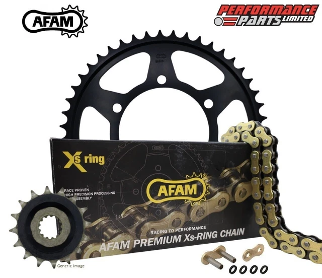 YAMAHA MT09 / SP 13-20 AFAM XSR Super-HD Gold X-Ring Chain + Silent ...