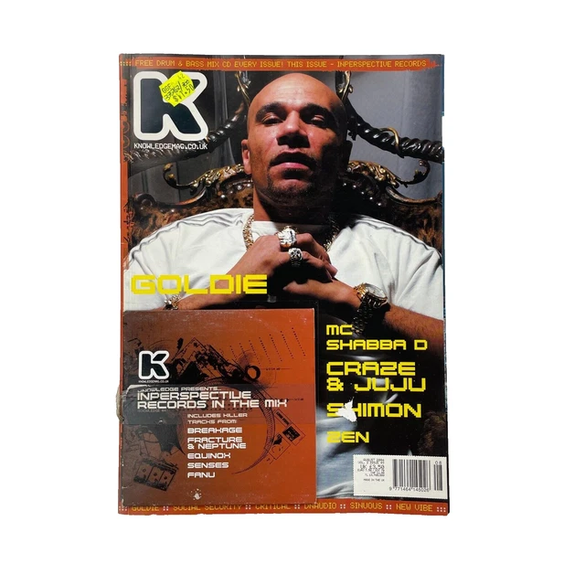 KNOWLEDGE MAGAZINE K-MAG August 2004 Drum & Bass GOLDIE MC SHABBA D ...