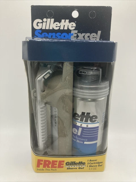 GILLETTE METAL SENSOR Excel Razor Handle Fit Sensor3 Refill Shaver Made ...