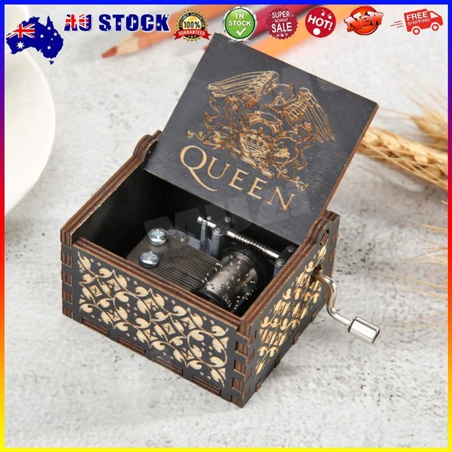 HAND CRANKED MUSIC Box with Melody Beautiful Carved Musical Gadget for ...