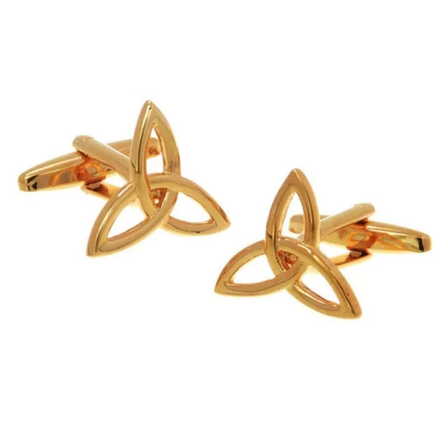 CELTIC TRINITY KNOT CUFFLINKS Triquetra Irish Symbol Everlasting Love Gold NEW £11.76 - PicClick UK