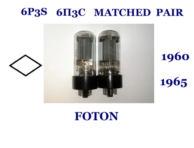 6P3S 6П3С MATCHCHED PAIR (6L6, 6L6GT, 6П3С) FOTON Output Beam Tetrode ...
