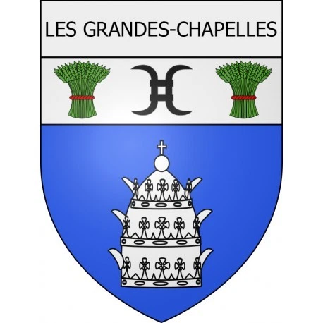 LES GRANDES-CHAPELLES 10 ville Stickers blason autocollant adhésif Taille:4 cm EUR 3,99 ...