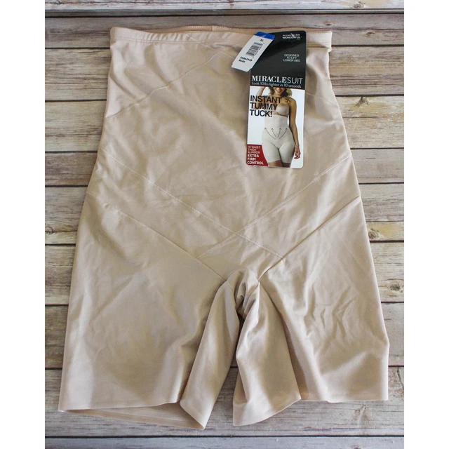 MIRACLESUIT THIGH SLIMMER XL Beige 2419 High Waist Instant Tummy Tuck ...