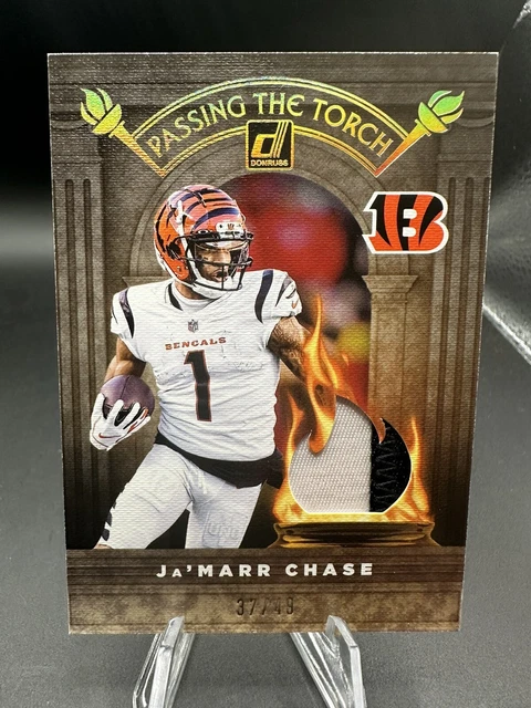 2022 PANINI DONRUSS Passing The Torch Jamarr Chase Chad Johnson patch ...