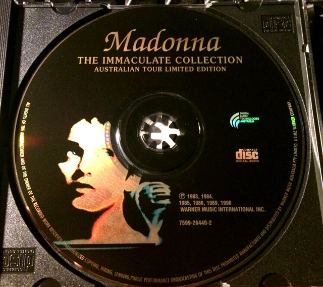 MADONNA AUSTRALIAN LIMITED Tour Gold Disc Immaculate Collection ...