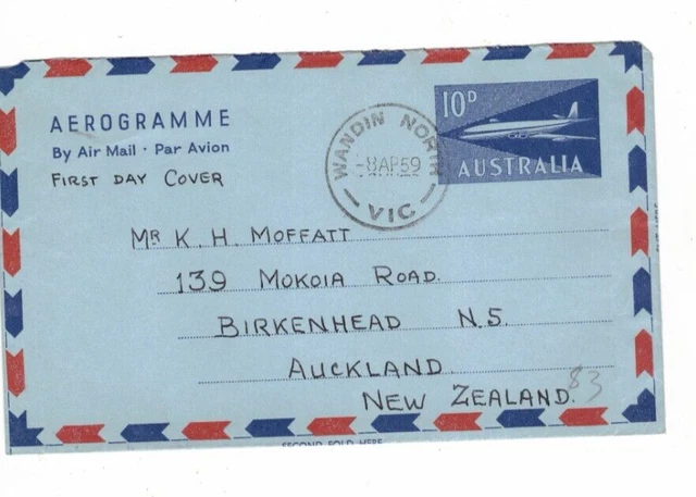 AUSTRALIA 1959 10D Aircraft AEROGRAMME,cds WANDIN NORTH Vic on First Day EUR 3,99 - PicClick FR