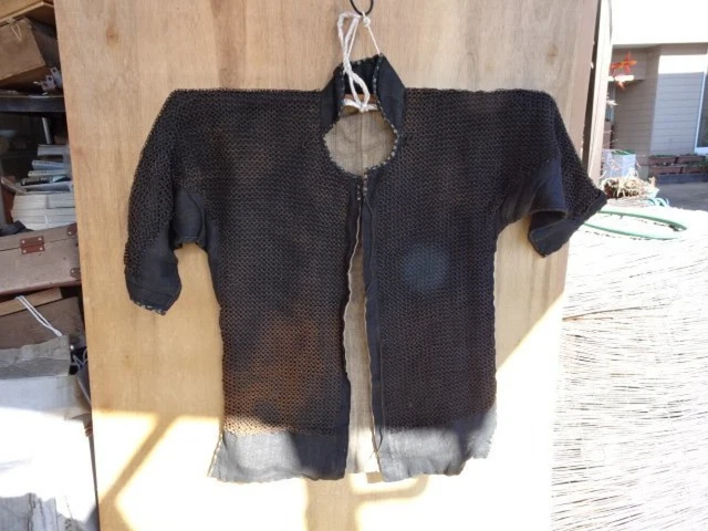 ANTIQUE JAPANESE ARMOR Chainmail Kusarikatabira Chainmail Samurai #7825 ...
