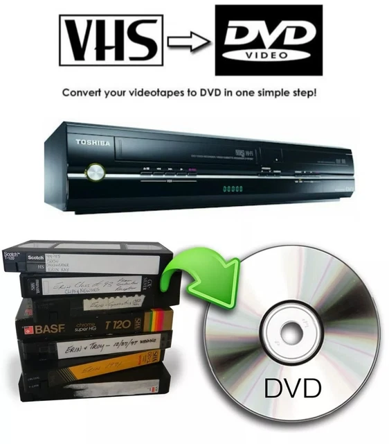 TOSHIBA DVR18DTKTB VHS DVD Recorder Copy VHS to DVD New Remote & Set Up Guide £139.99 - PicClick UK