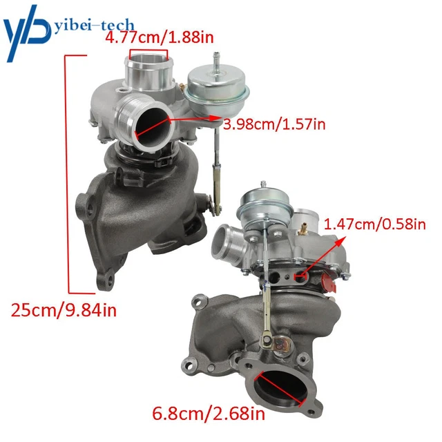 TURBO TURBOCHARGER WHEEL 450HP Upgrade For Ford Mustang 2.3L Ecoboost ...