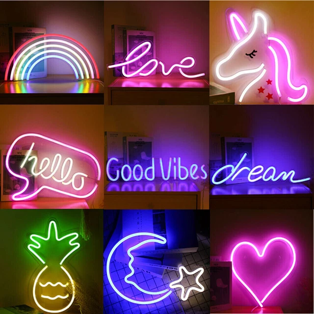 LED NEON SIGN Light Wall Lights Art Decor Lamp for Kids Bedroom Home ...