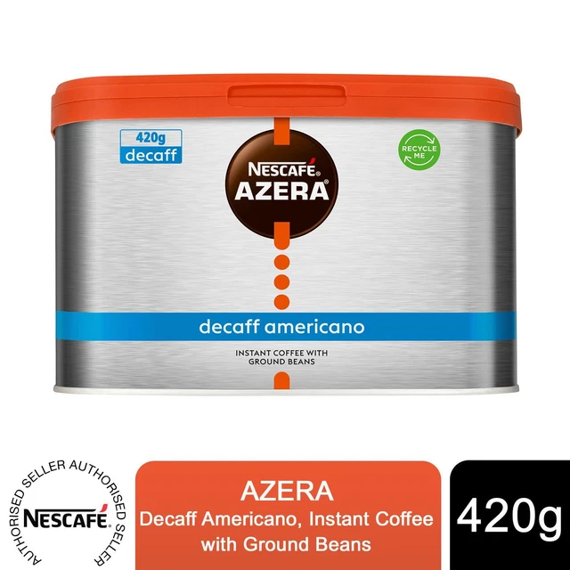 NESCAFE AZERA DECAFF Americano Premium Instant Coffee with Ground Beans ...