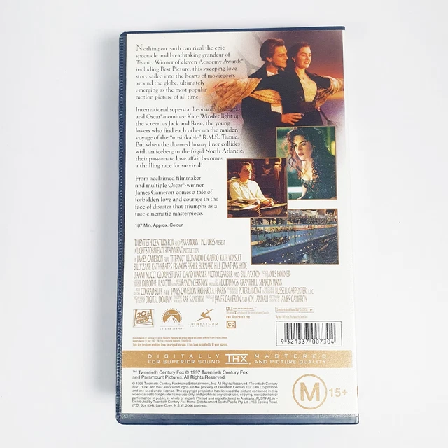 TITANIC LEONARDO DICAPRIO and Kate Winslet VHS Video Tape Romance Movie ...