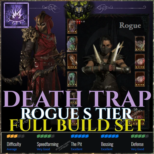 💥DIABLO 4💥DEATH TRAP ROGUE💥 ENDGAME BUILD 💥SEASON 9 SINS OF HORADRIM ...