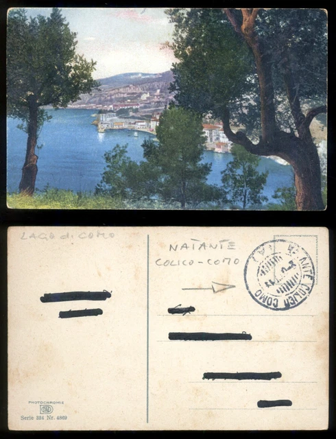 LAGO DI COMO-NATANTE COLICO-COMO 1911-CARTOLINA Formato Piccolo EUR 0 ...