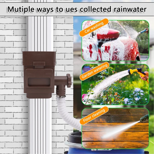BROWN DOWNSPOUT FILTER Weather Proof Space Saving Gutter Downspout Leaf ...