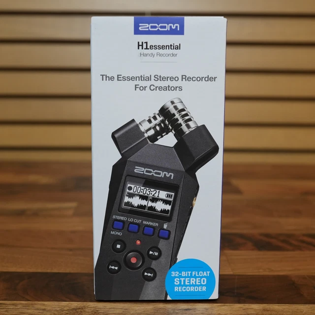 ZOOM H1ESSENTIAL HANDY Stereo Recorder Noir 32bit Float EUR 110,57 ...