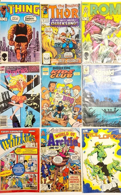 LOT OF 9 Comic Books Marvel Disney Archie Burger King Kids Club Barbie ...