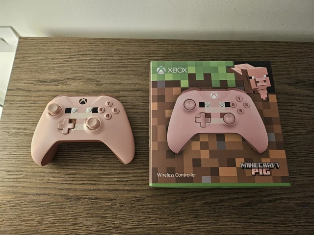 MICROSOFT MINECRAFT PIG Gamepad Wireless Controller for Xbox - Worn Thumbsticks £50.00 - PicClick UK