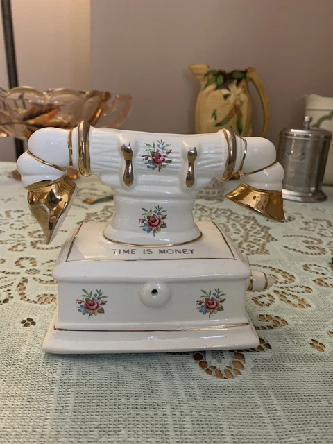 VINTAGE ARTHUR WOOD Porcelain Telephone Money Bank £6.00 - PicClick UK