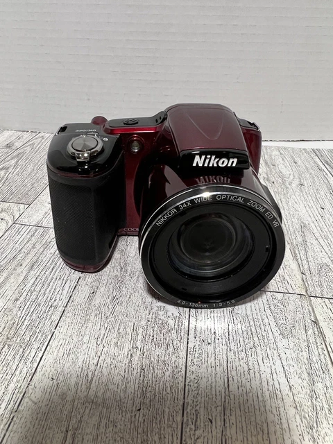 NIKON COOLPIX L830 16.0MP 34x Zoom Camera Red Tested $40.00 - PicClick