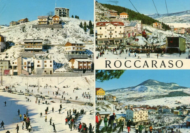 CARTE ITALIE MULTIVUES de ROCCARASO Skieurs sur les pistes EUR 3,45 ...