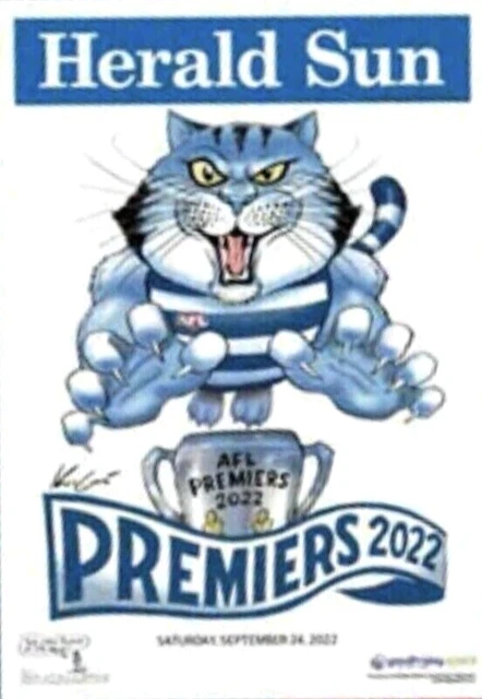 2022 AFL PREMIERS Geelong Cats Mark Knight Premiership Weg Herald Sun ...