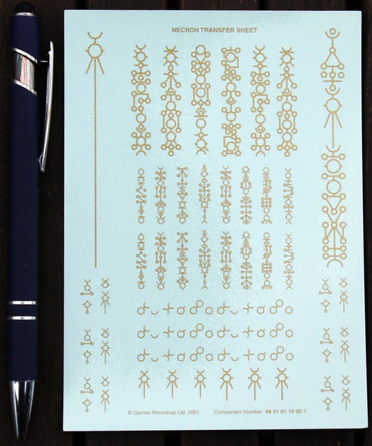 NECRON DECALS 1 - Transfer Sheet - Warhammer 40k - NEU EUR 6,90 ...