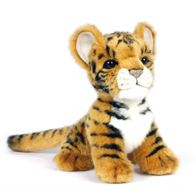 HANSA WILD CAT TIGER CUB REALISTIC CUTE SOFT ANIMAL PLUSH TOY 17cm ...