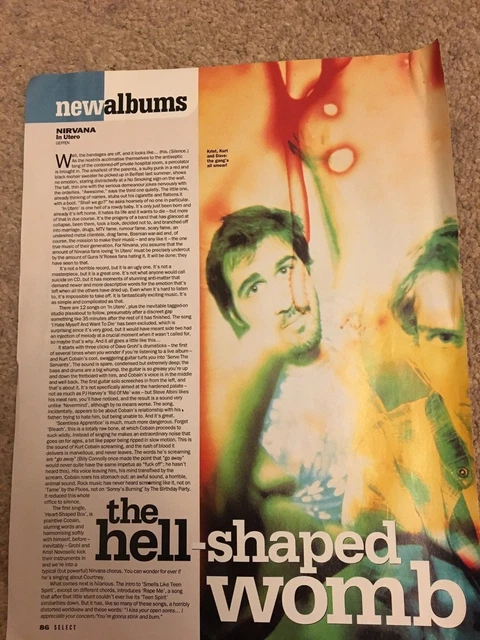 Nirvana In Utero Album Review Select 1993 Magazine Uk £199 Picclick Uk