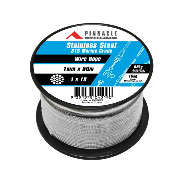 STAINLESS STEEL WIRE Rope Cable Strong Steel Wire Cord DIY,Marine ...