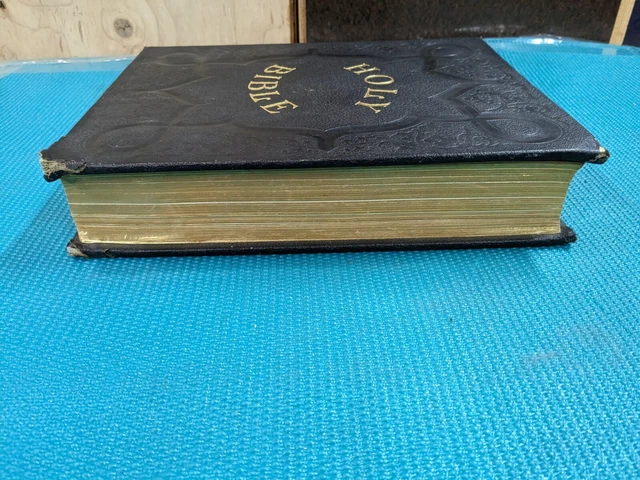 ANTIQUE 1892 PICTORIAL Family Holy Bible Self-Pronouncing Edition $310. ...