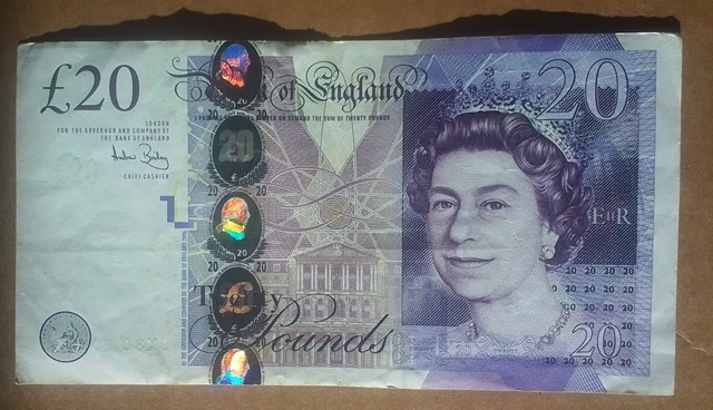 OLD £20 TWENTY pound note Adam Smith Andrew Bailey DK30 706325 £26.50 ...