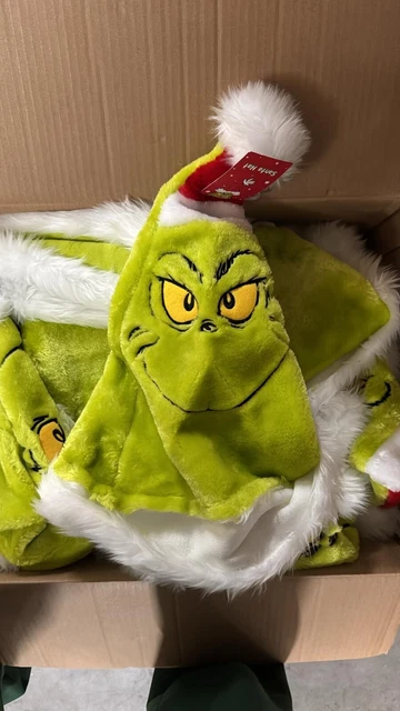 THE GRINCH HAT Adult Santa Christmas Fluffy Novelty Xmas Party Hats Funny NEW £0.99 - PicClick UK
