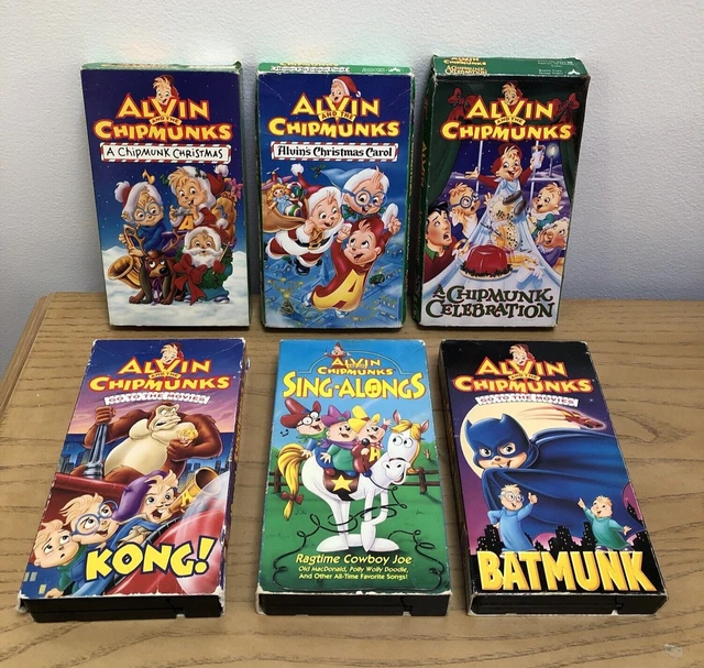 LOT DE 6 VHS Alvin And The Chipmunks ~ Sing-Alongs, KONG, Batmunk ...