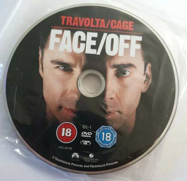 FACE/OFF (1997 FILM) John Travolta/Nicolas Cage DVD Video Movie CD Disc ...