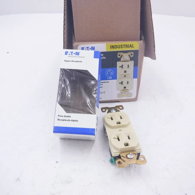 BOX OF 10 Eaton Industrial Outlets 20A 125V Arrow Hart Duplex ...