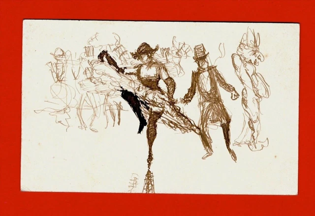 GX34-DESSIN ORIGINAL-CARTE DE Visite-Angelo Portelli-Peintre-[Cirque ...