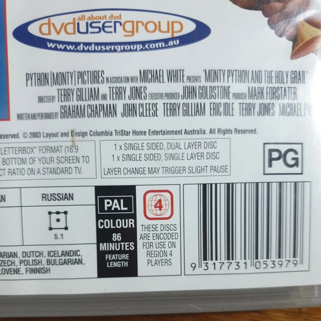 MONTY PYTHON AND the Holy Grail DVD Collector's Edition R4 FREE POST £5 ...