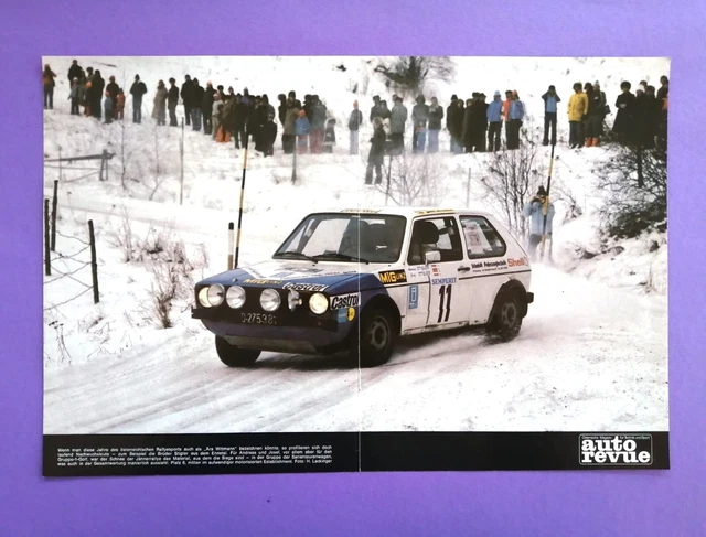 ALTES POSTER VW Golf 1, Andreas und Josef Stigler, Jänner Rallye 1979 ...