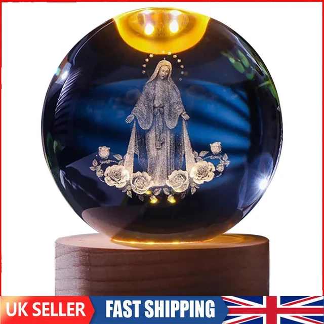 3D CRYSTAL BALL Lamp USB Charging Glass Ball Night Lamp for Art ...