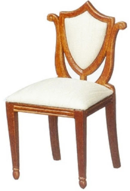 MAISON DE POUPÉES Edouardienne Bouclier Habillage Table Chaise JBM Noyer Chambre EUR 67,31 ...