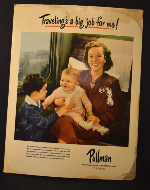 RARE LARGE 1949 Pullman Railcar Co. Advertisement Poster Board k £47.77 ...