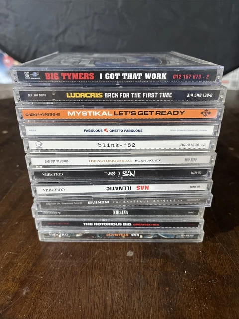 12 CD SET Rap/Rock Nas Biggie Nirvana Mystikal Fabulous Big Timers ...