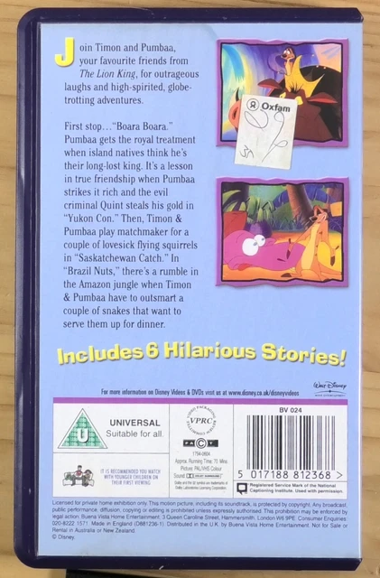 AROUND THE WORLD with Timon and Pumbaa (Rare UK Disney VHS!) £7.99 ...