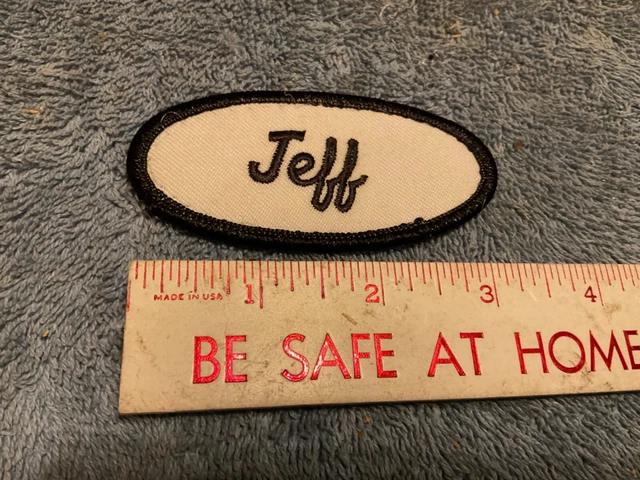 VINTAGE UNIFORM SEW On Name Patch Jeff $4.25 - PicClick