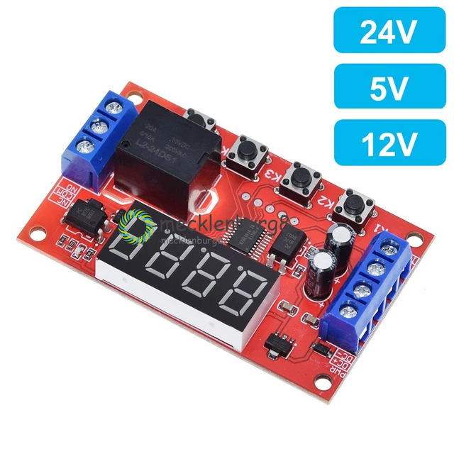 DC 5V 12V 24V 10A Adjustable Time Delay Relay Module Timming Trigger Control EUR 3,83 - PicClick DE
