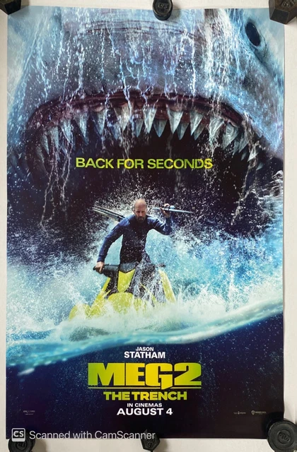THE MEG 2 One Sheet Cinema Movie Poster 27x40" Original and Genuine! £ ...