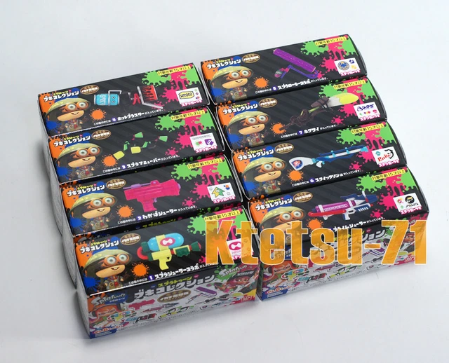 SPLATOON WEAPON COLLECTION Buki Figure Reprinted with sticker 8 packs ...